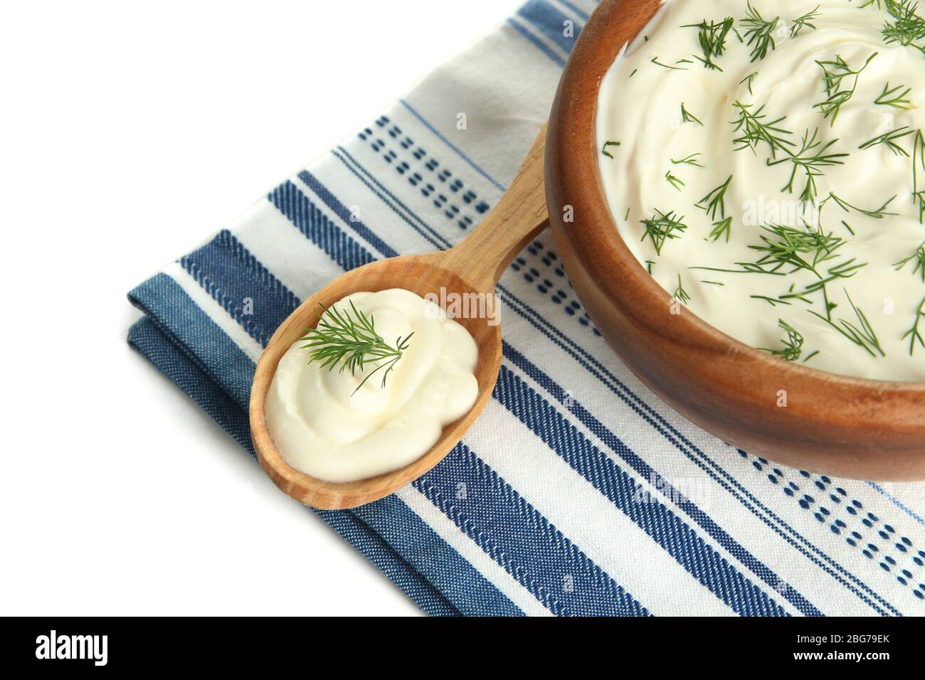 Sour cream close-up Stock Photo - Alamy