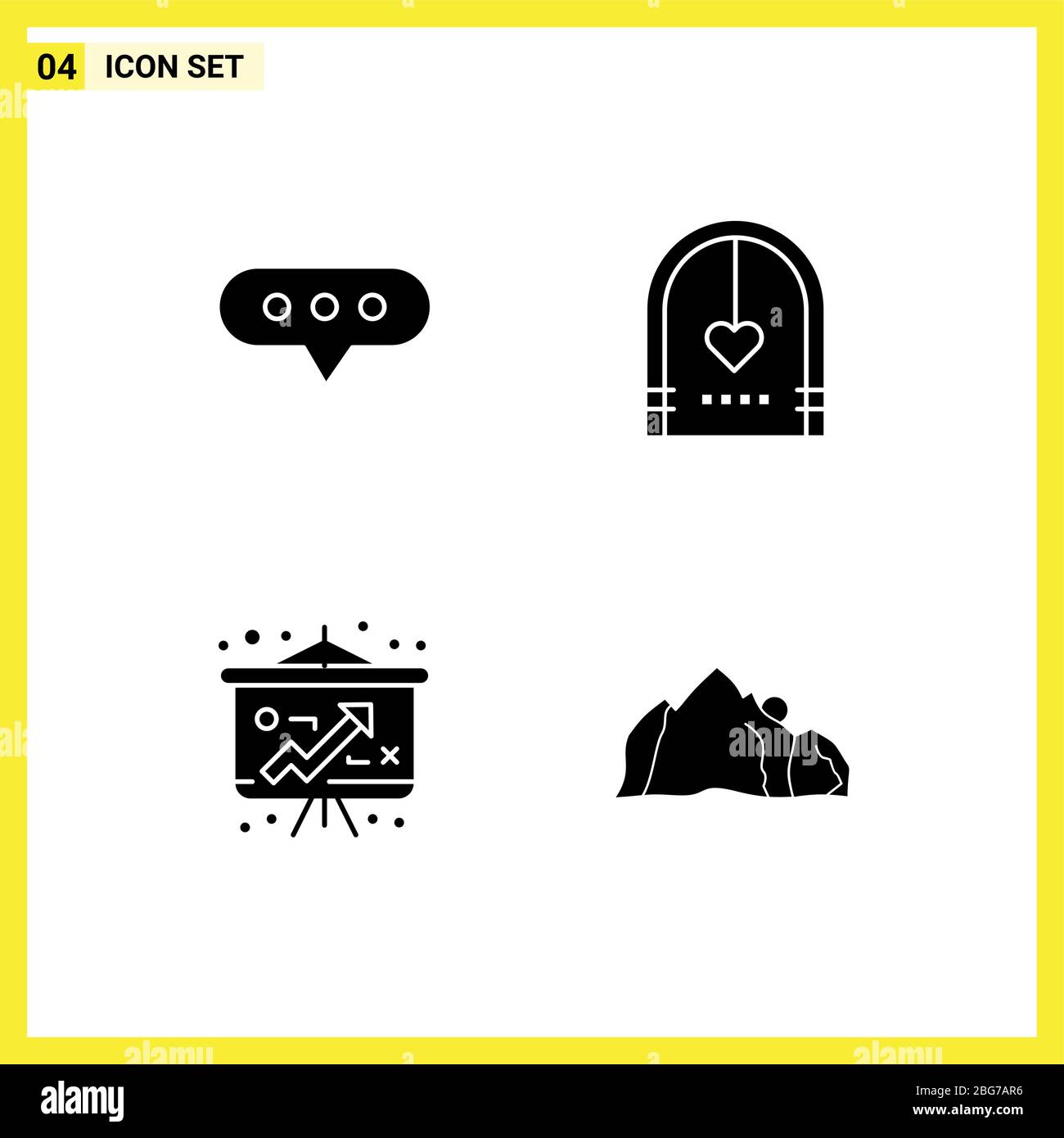 Stock Vector Icon Pack of 4 Line Signs and Symbols for bubble, money ...