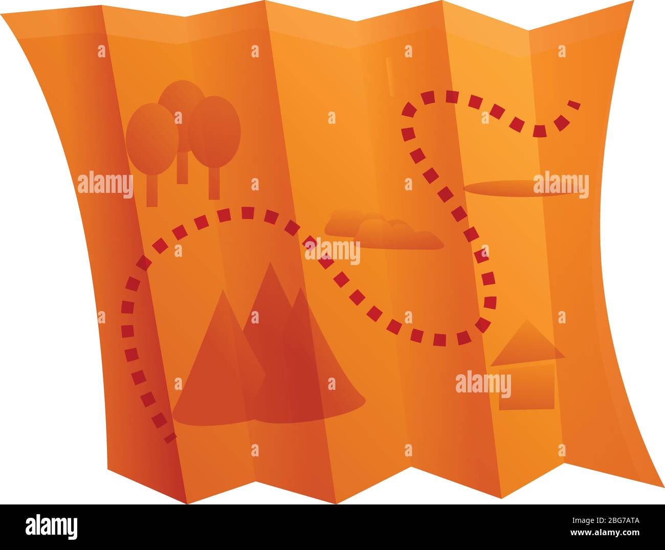 Camping map icon. Cartoon of camping map vector icon for web design ...