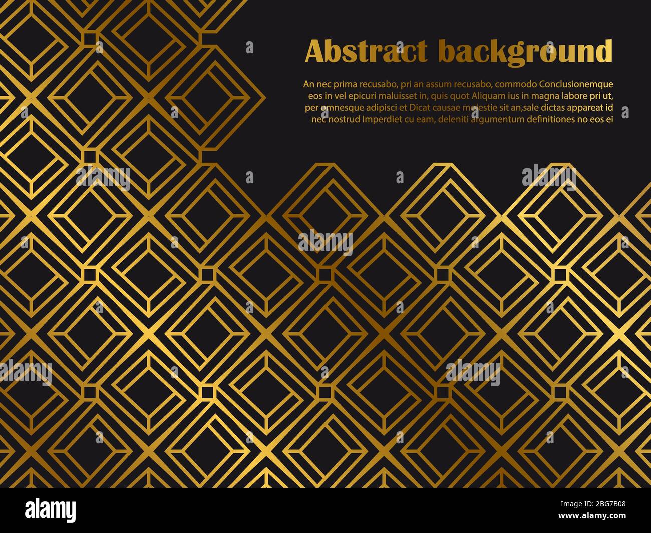 Abstract minimal style background pattern with golden geometric shapes ...