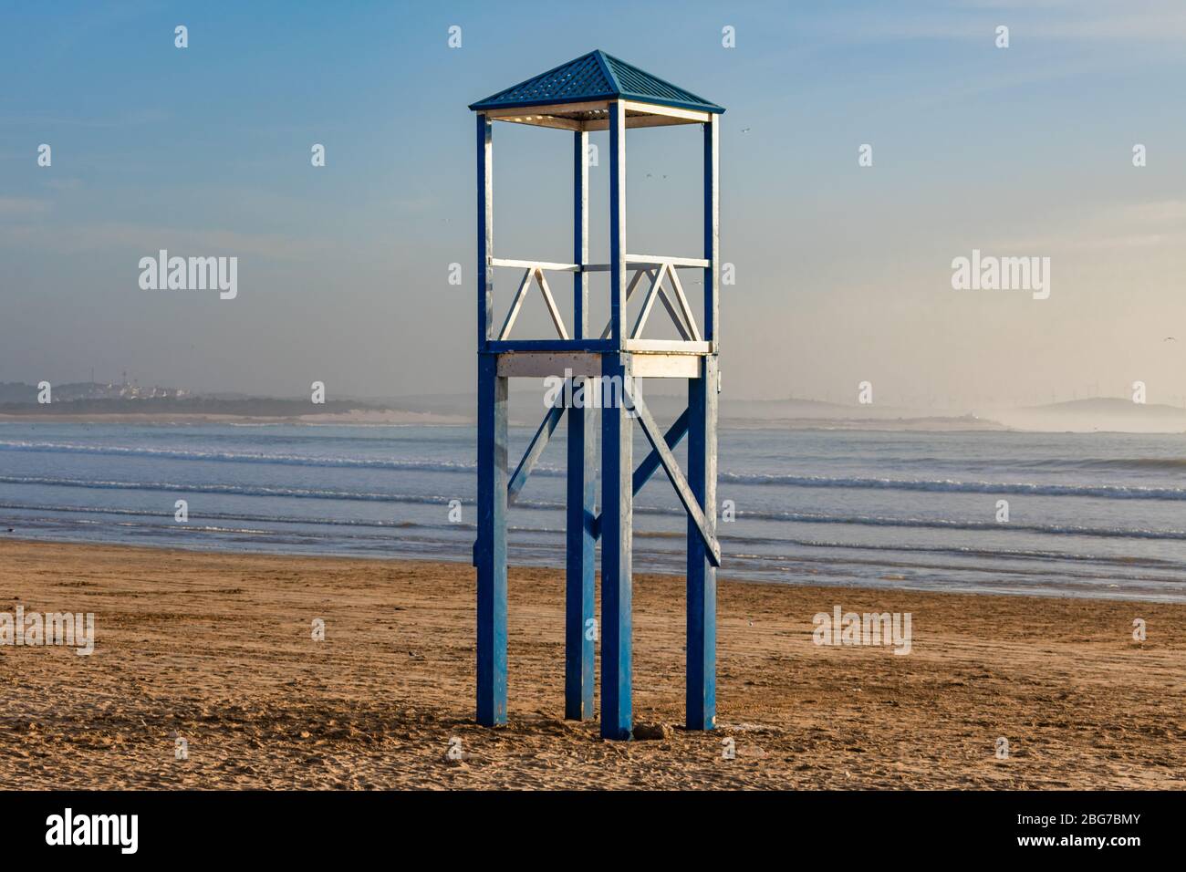 Lifeguard Tower at a Beach in Essaouira Morocco Stock Photo - Alamy