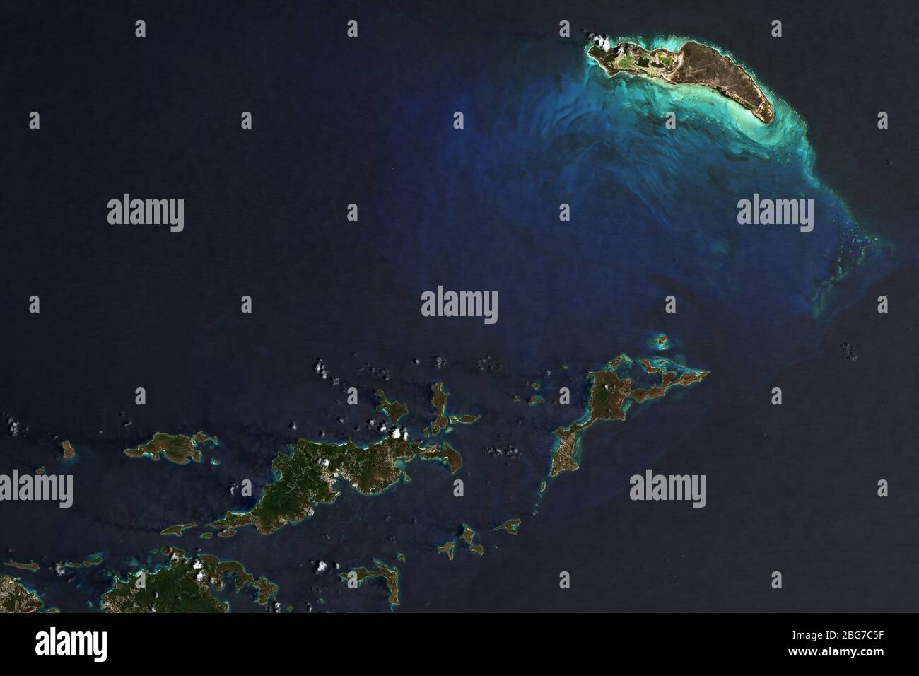 Satellite view british us virgin islands image hi-res stock photography ...