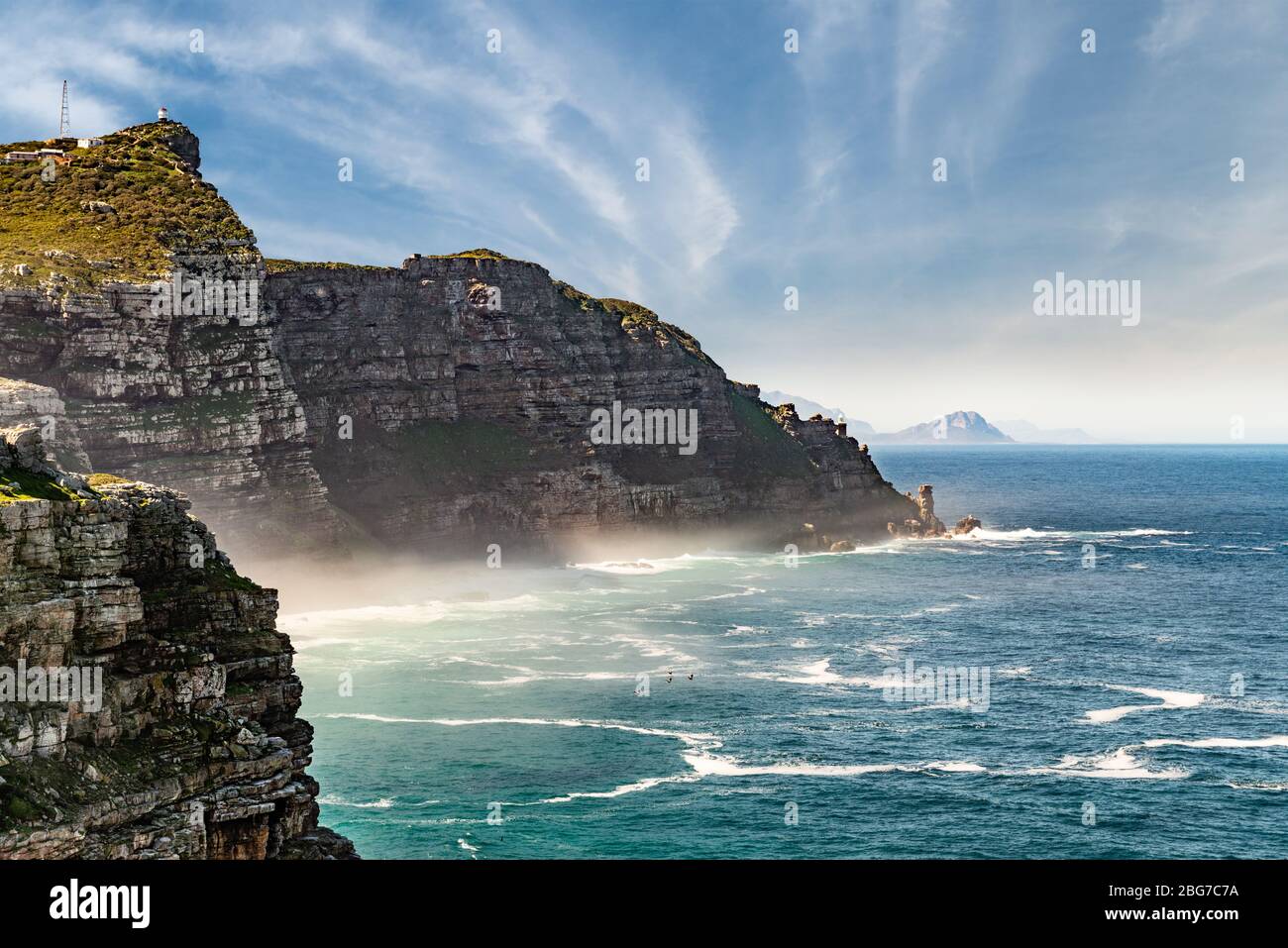 Cape Point view from Cape of Good Hope with dramatic clouds, South ...
