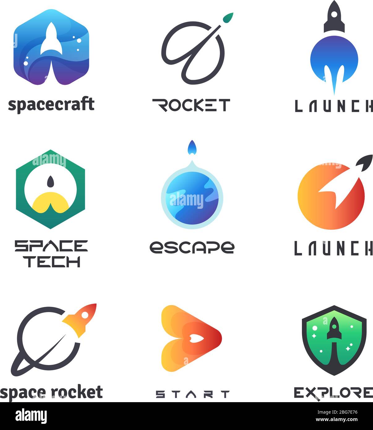 Spaceship icon fly high Stock Vector Images - Alamy