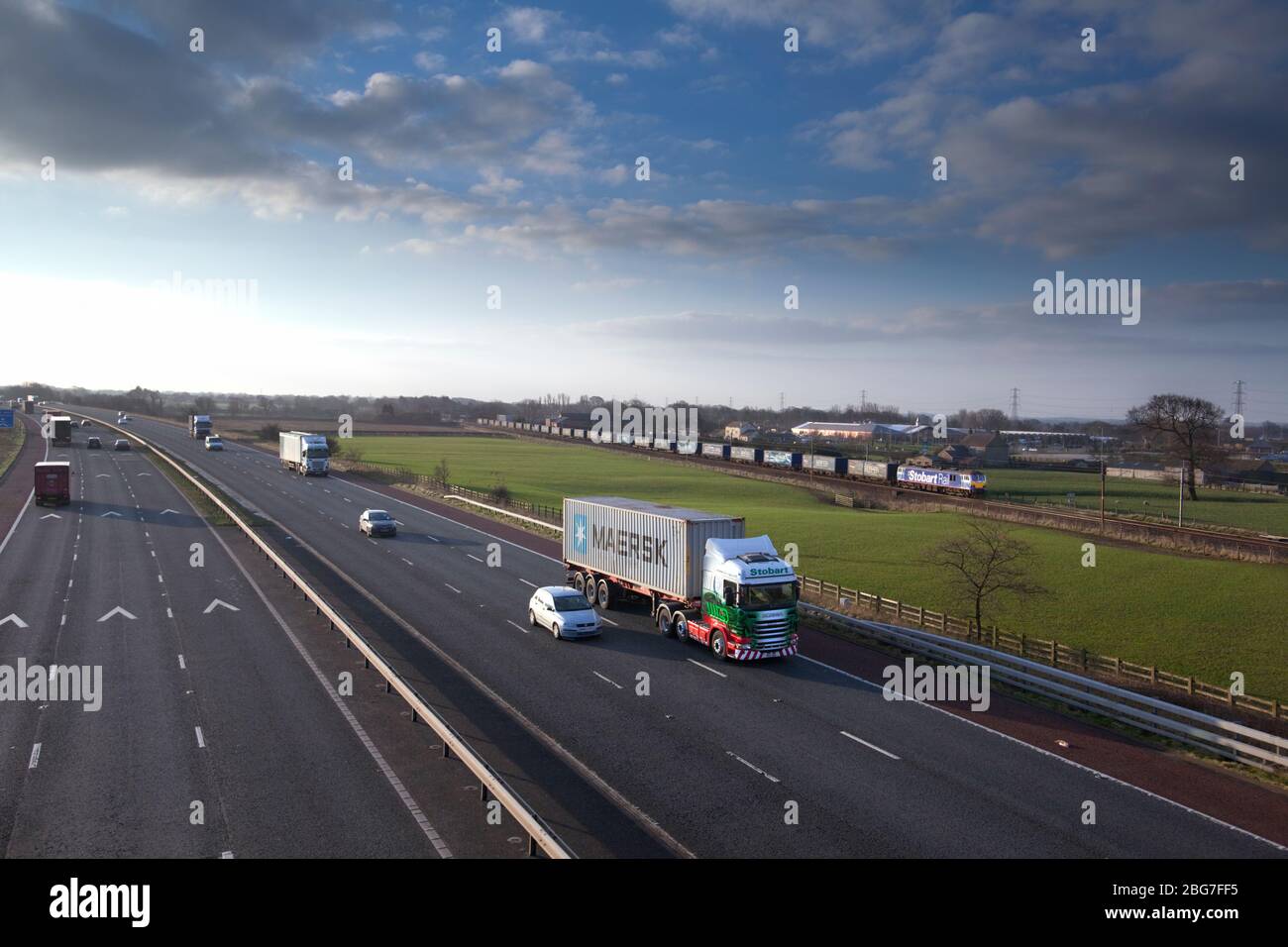 Container lorry motorway uk hi-res stock photography and images - Alamy