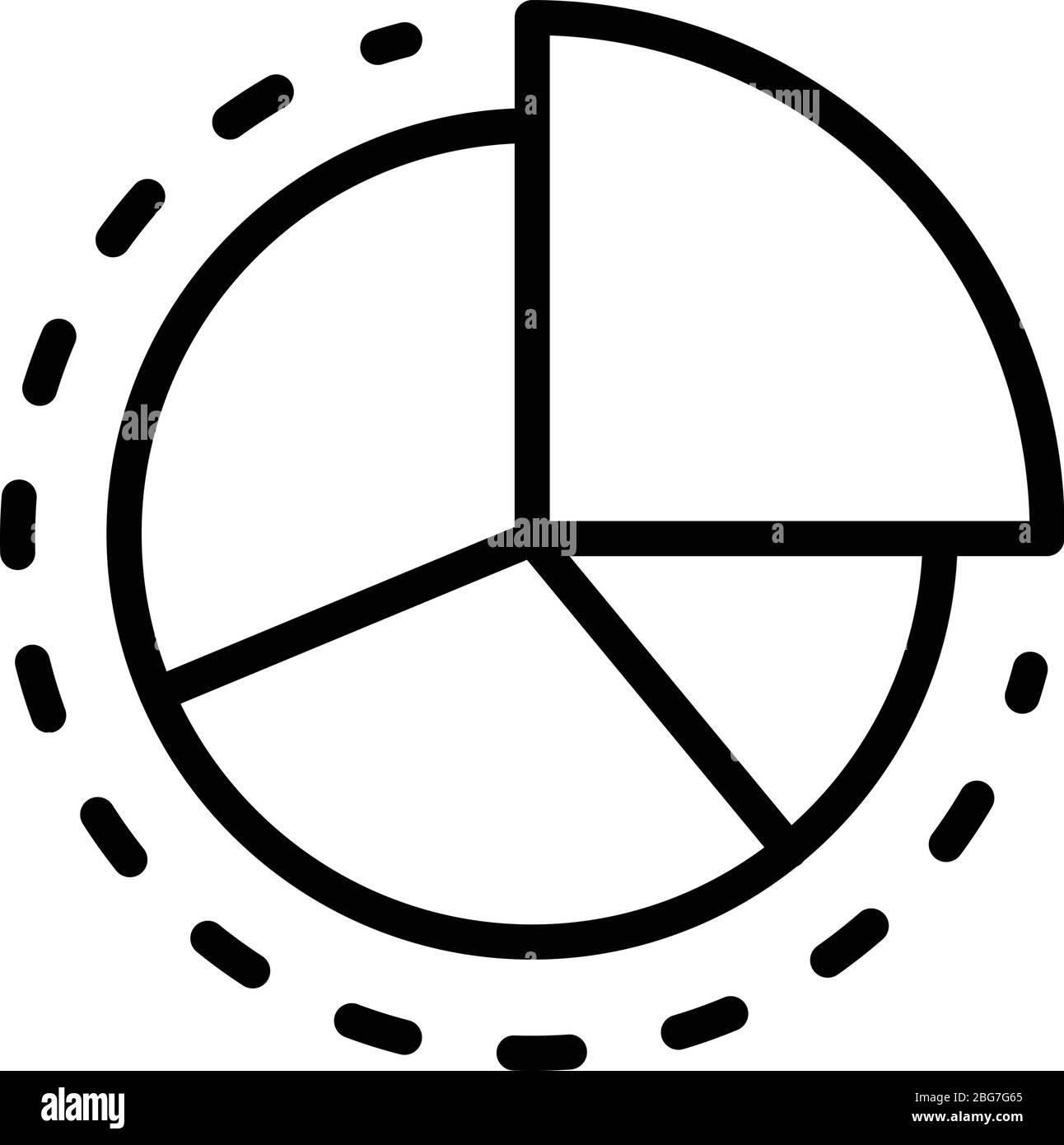Pie chart icon, outline style Stock Vector Image & Art - Alamy