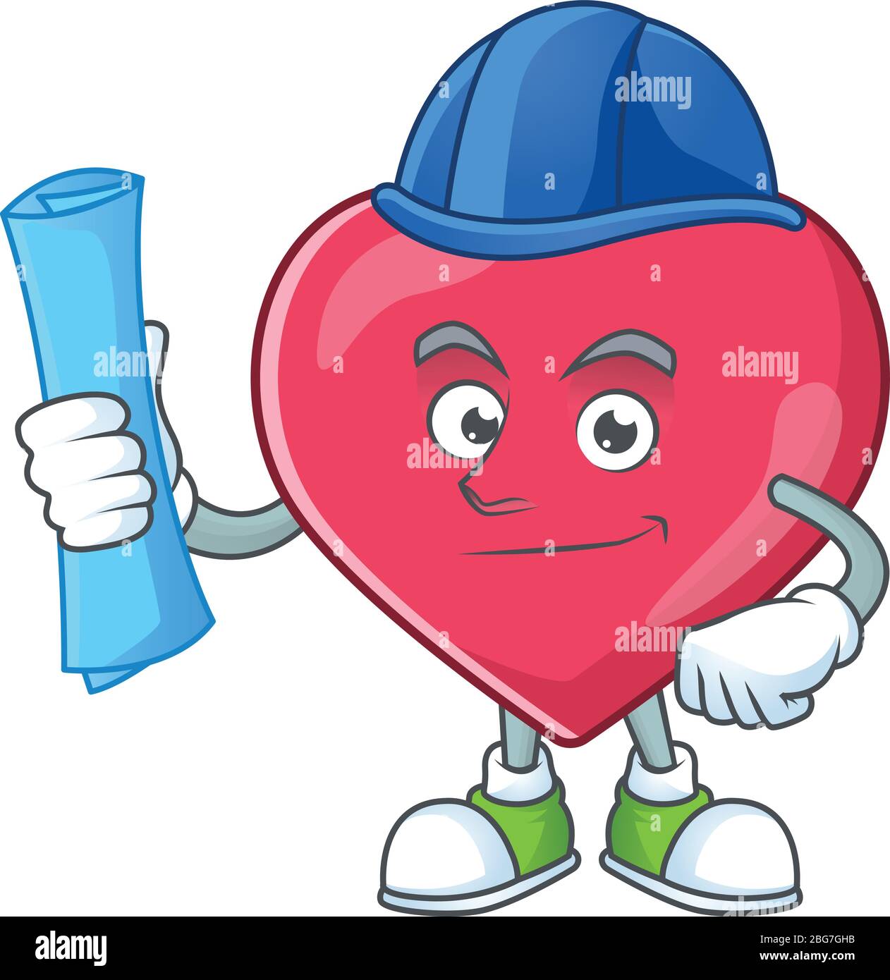 Talented Architect heart medical notification cartoon design style ...