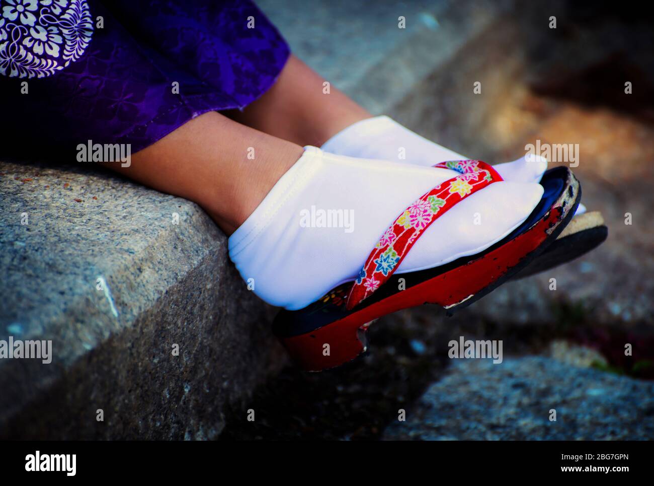 "Geta" Girl's Clogs, Kyoto, Japan Stock Photo - Alamy