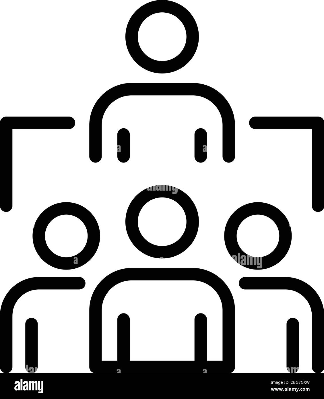 Leader and team icon, outline style Stock Vector Image & Art - Alamy