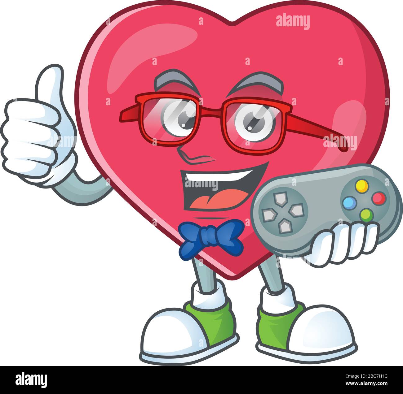 Heart medical notification talented gamer mascot design play game with ...