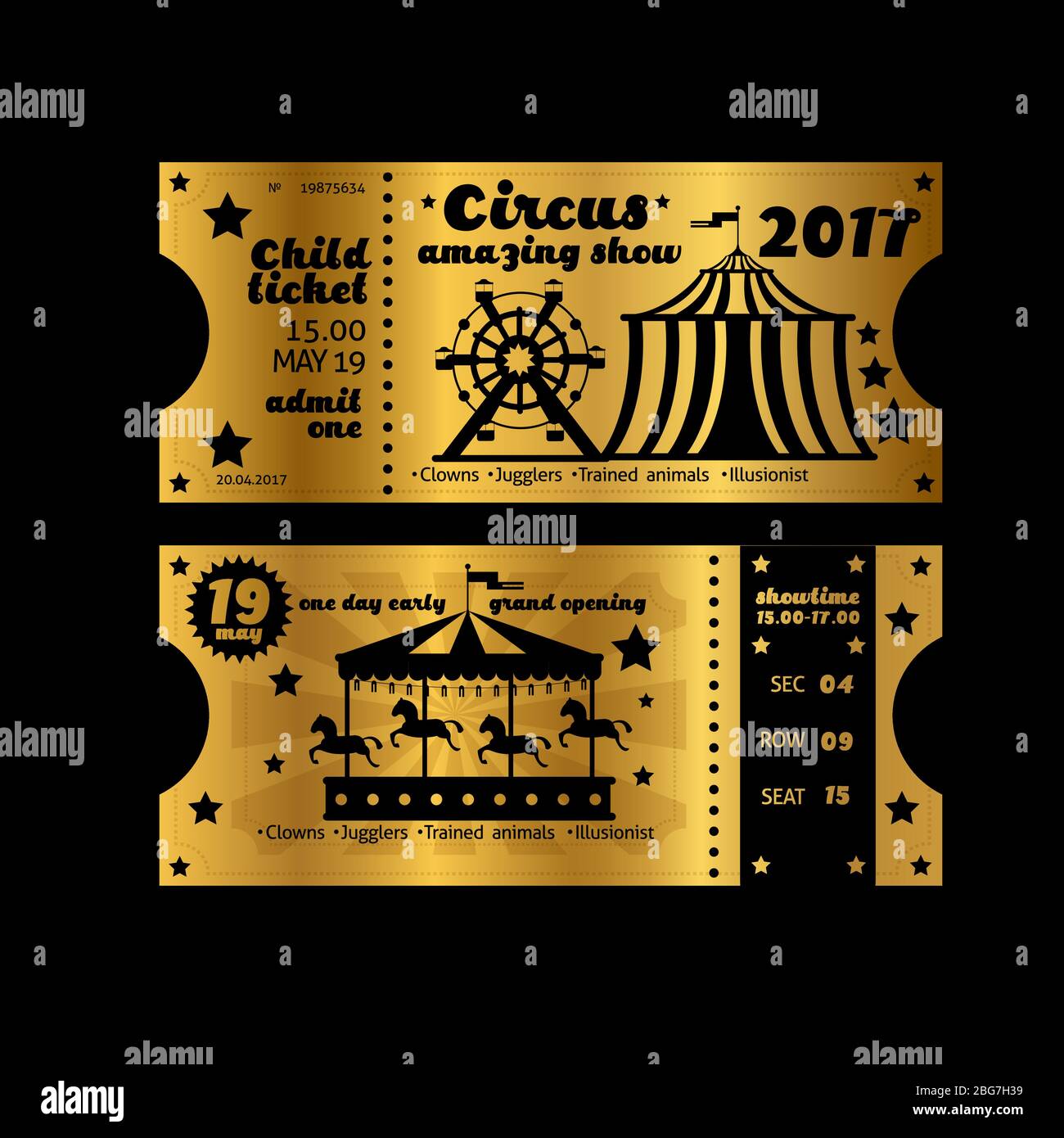 Circus Ticket Template Retro Classic Circus Event Ticket WordLayouts