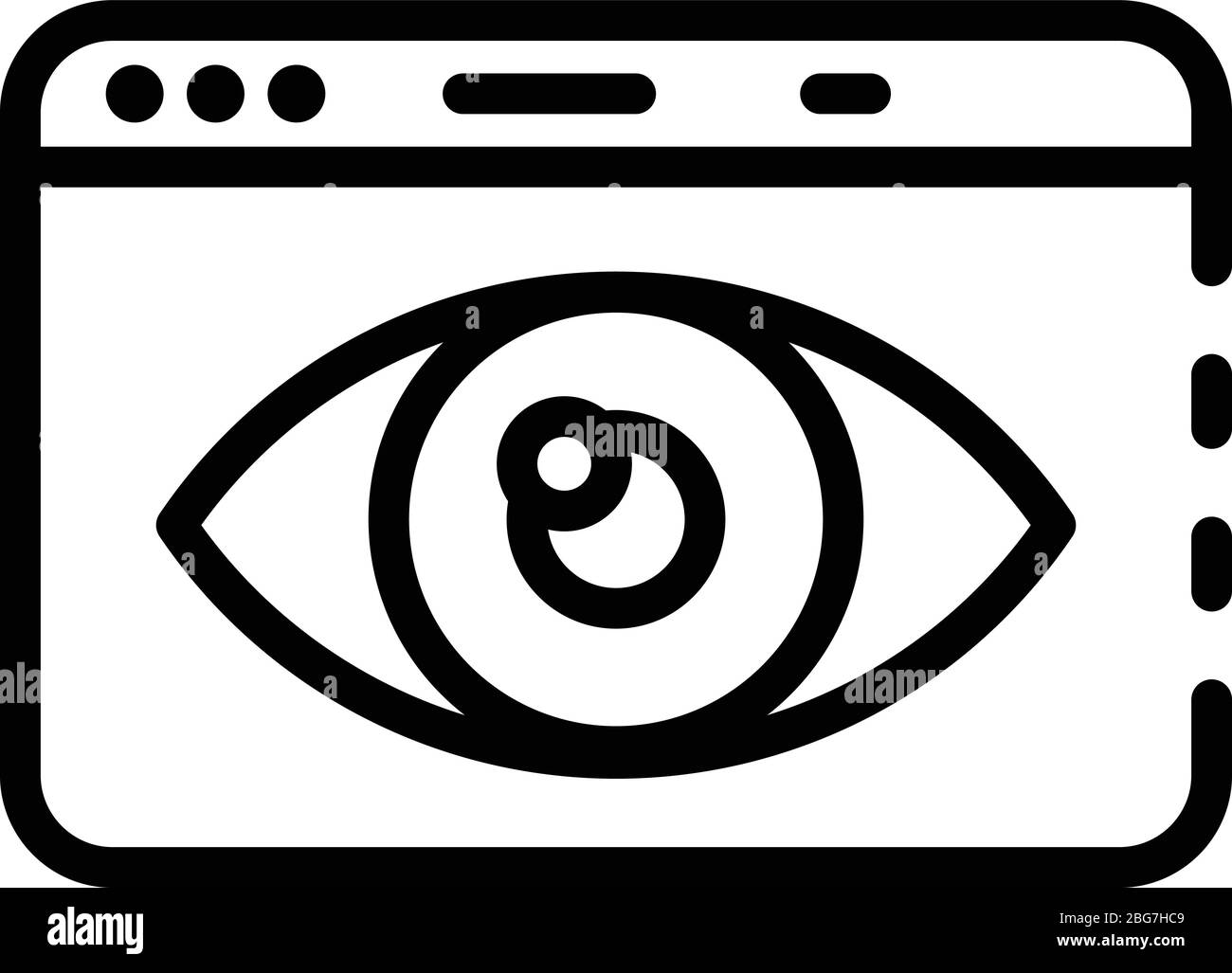 Eye on web application icon, outline style Stock Vector Image & Art - Alamy