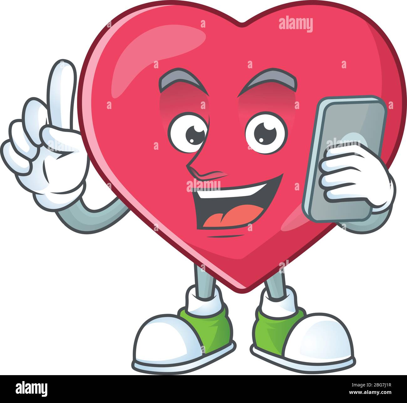 Cartoon design concept of heart medical notification talking on phone ...