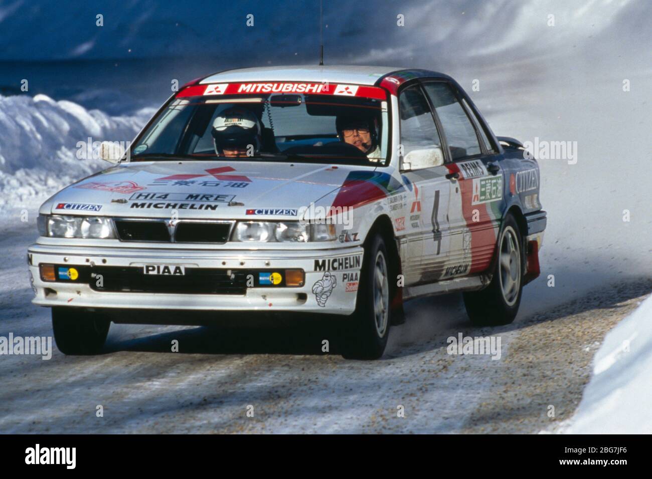 Rally Monte Carlo 1991, Salonen / Silander, Mitsubishi Stock Photo - Alamy
