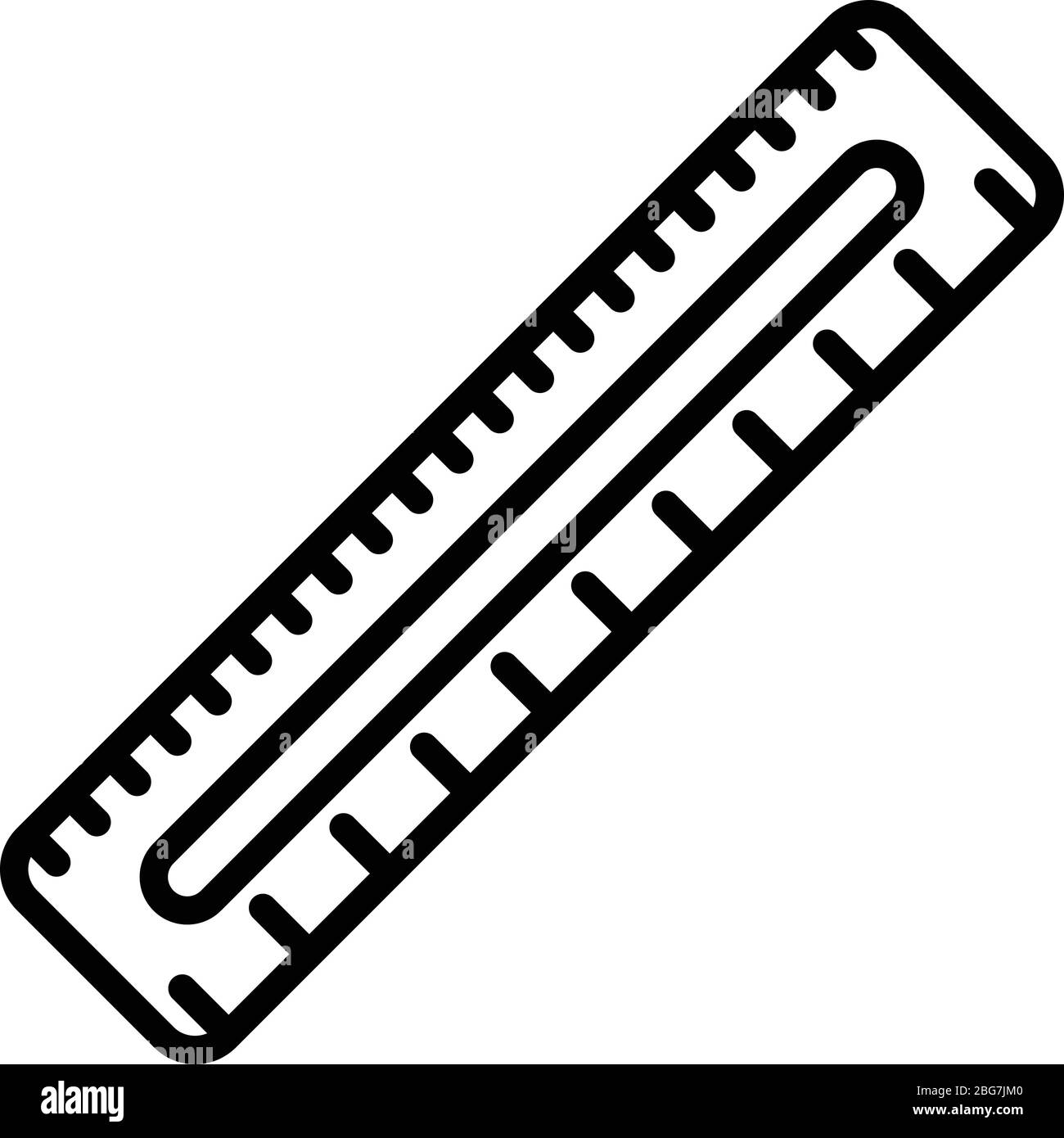 Office ruler icon, outline style Stock Vector Image & Art - Alamy
