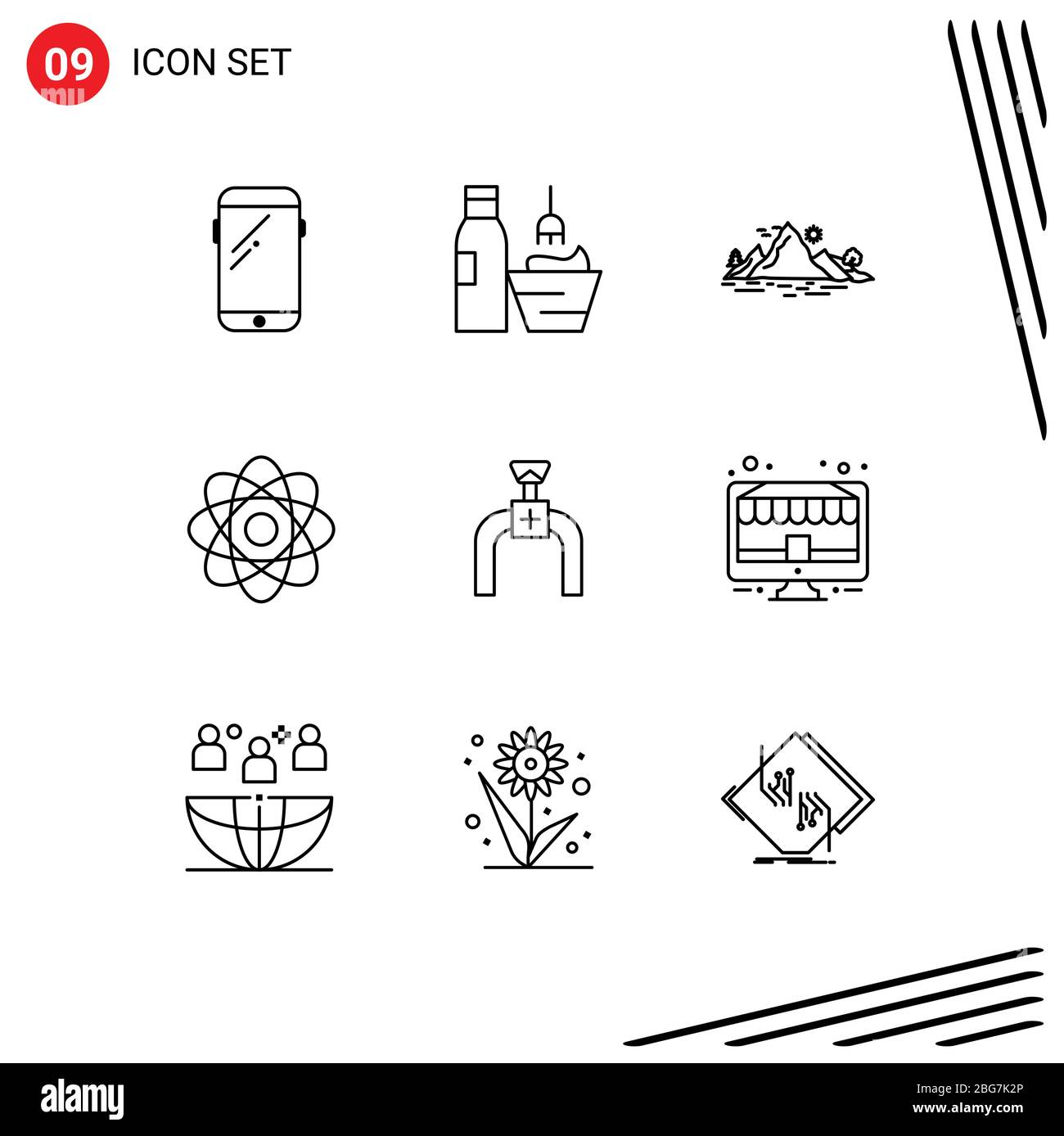 Basic atom vector Cut Out Stock Images & Pictures - Alamy