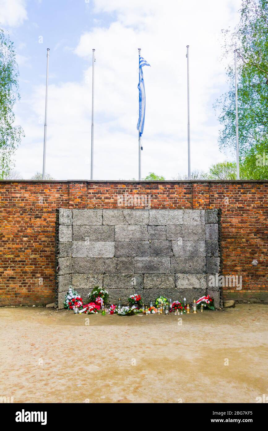 Death Wall Auschwitz Birkenau Concentration Camp Oświęcim Museum ...