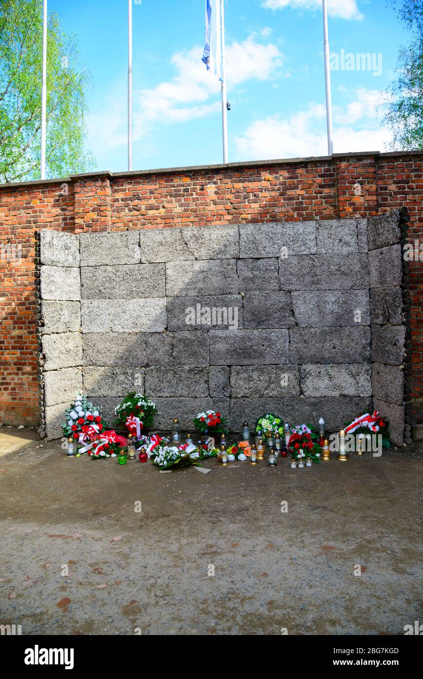 Death Wall Auschwitz Birkenau Concentration Camp Oświęcim Museum ...