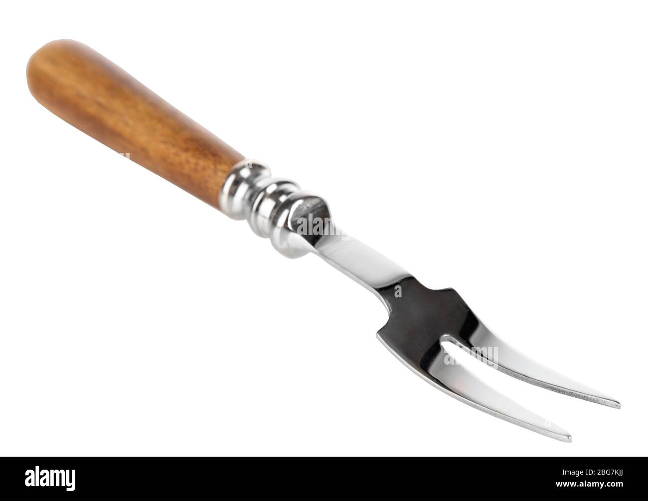 Fork with two prongs isolated on white Stock Photo - Alamy