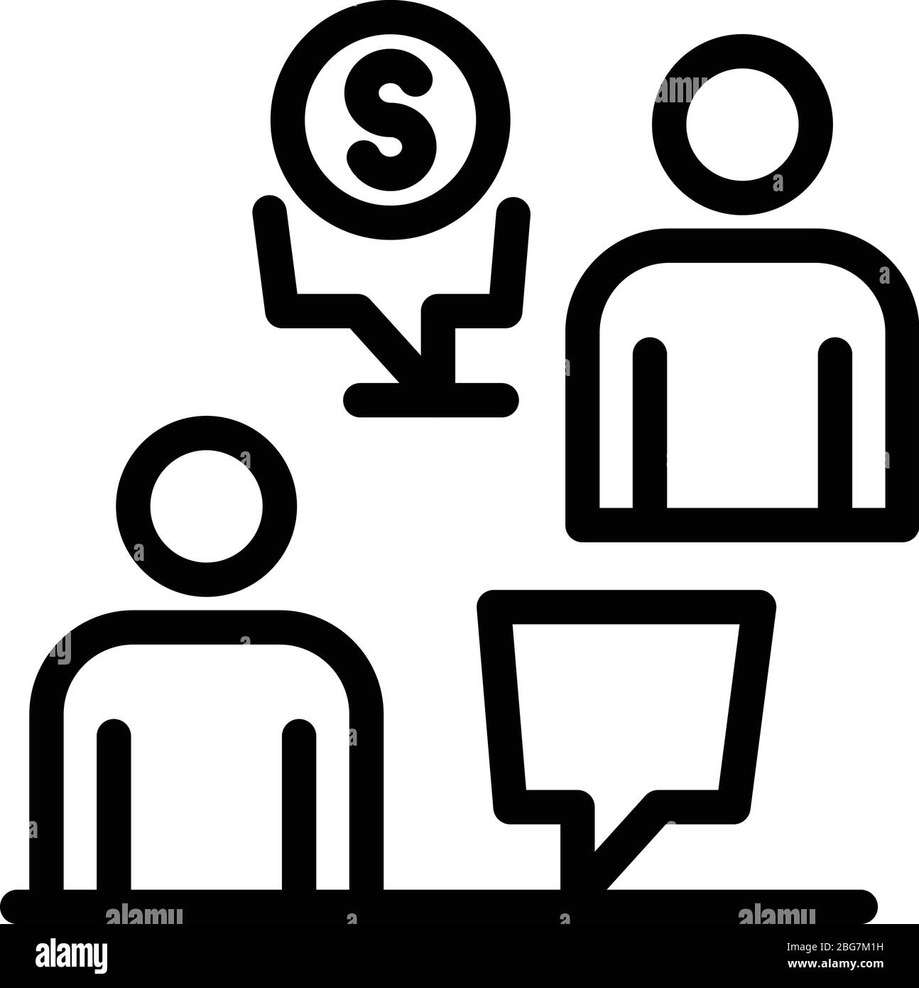 Negotiations line icon outline Cut Out Stock Images & Pictures - Alamy