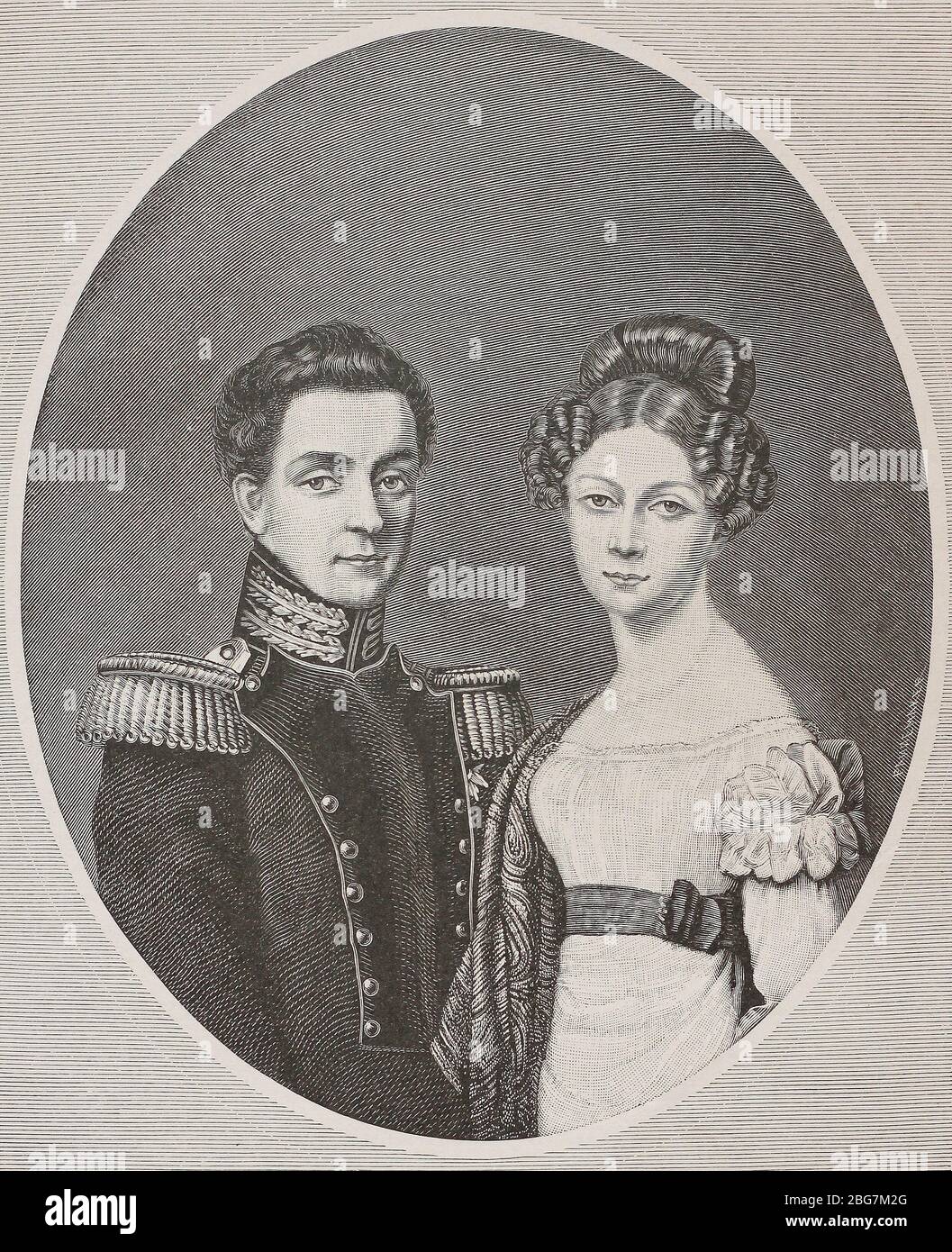Grand Duke Mikhail Pavlovich and his wife Grand Duchess Elena Pavlovna ...