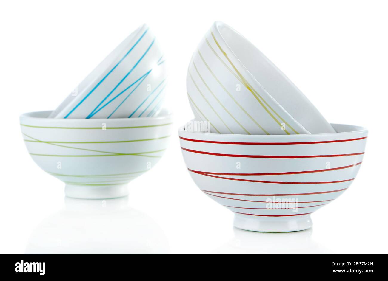 Little bowls isolated on white Stock Photo - Alamy