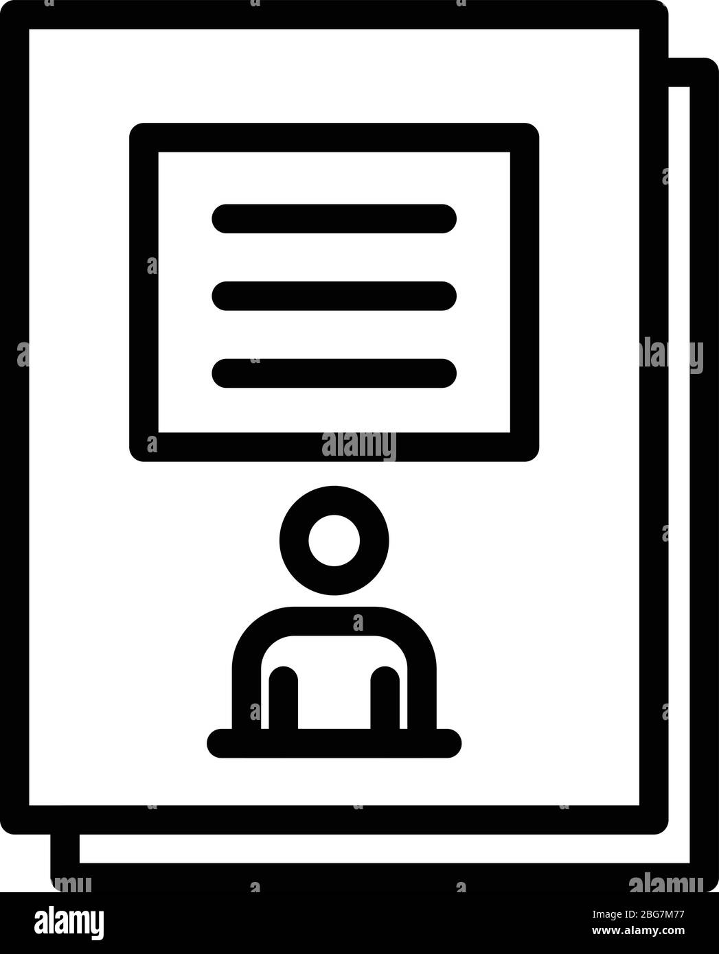 Personal file icon, outline style Stock Vector Image & Art - Alamy
