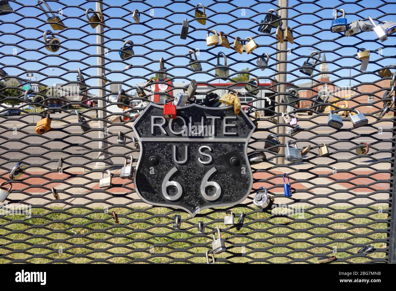 Route 66 sign in El Reno, OK Stock Photo - Alamy
