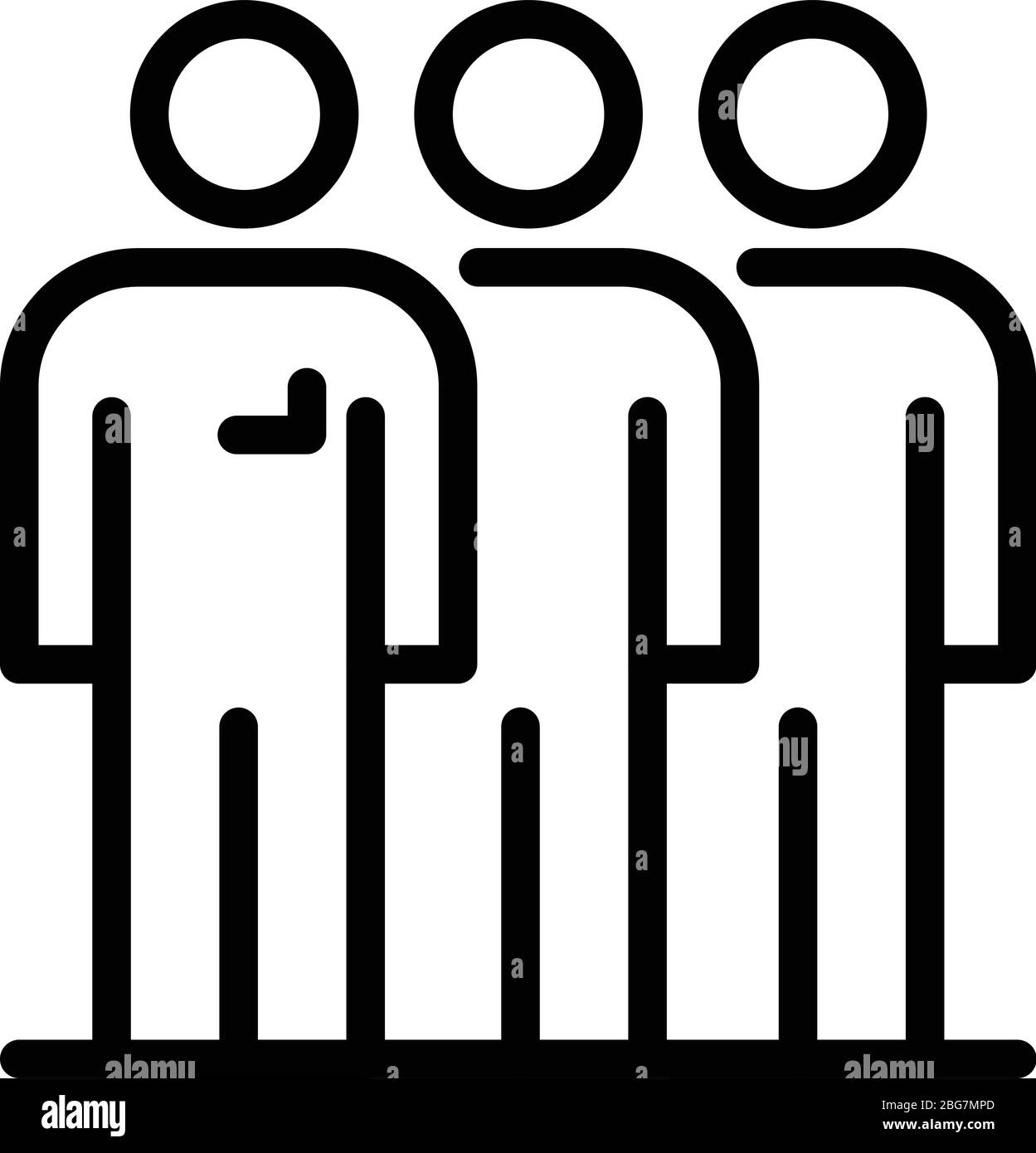 Three people team icon, outline style Stock Vector Image & Art - Alamy