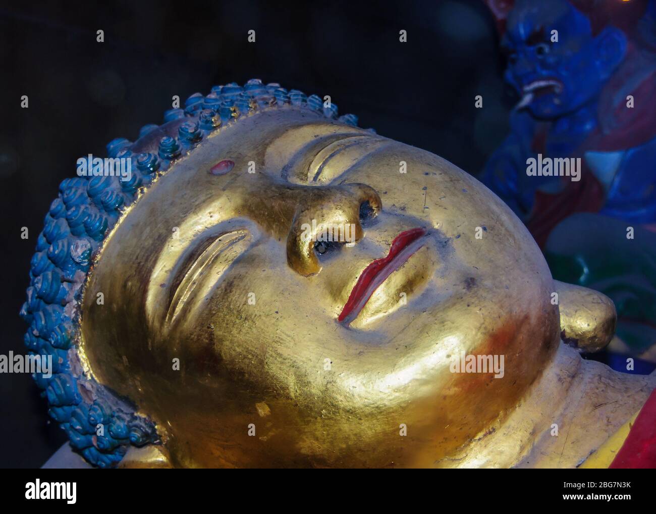 Fengdu, China - May 8, 2010: Ghost City, historic sanctuary. Closeup of ...