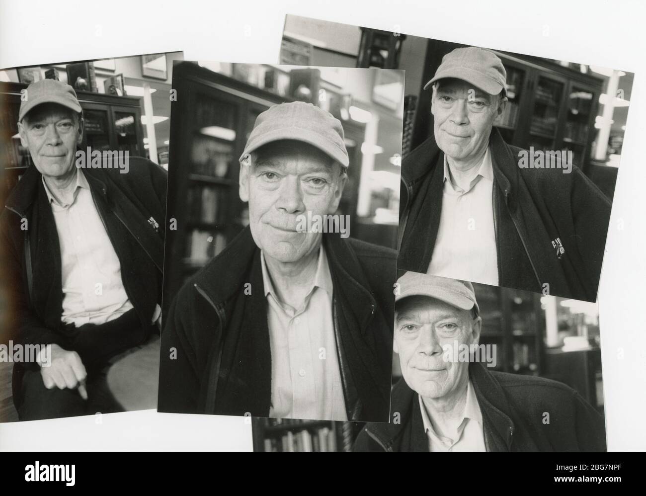A collage of black and white images of the British American writer ...