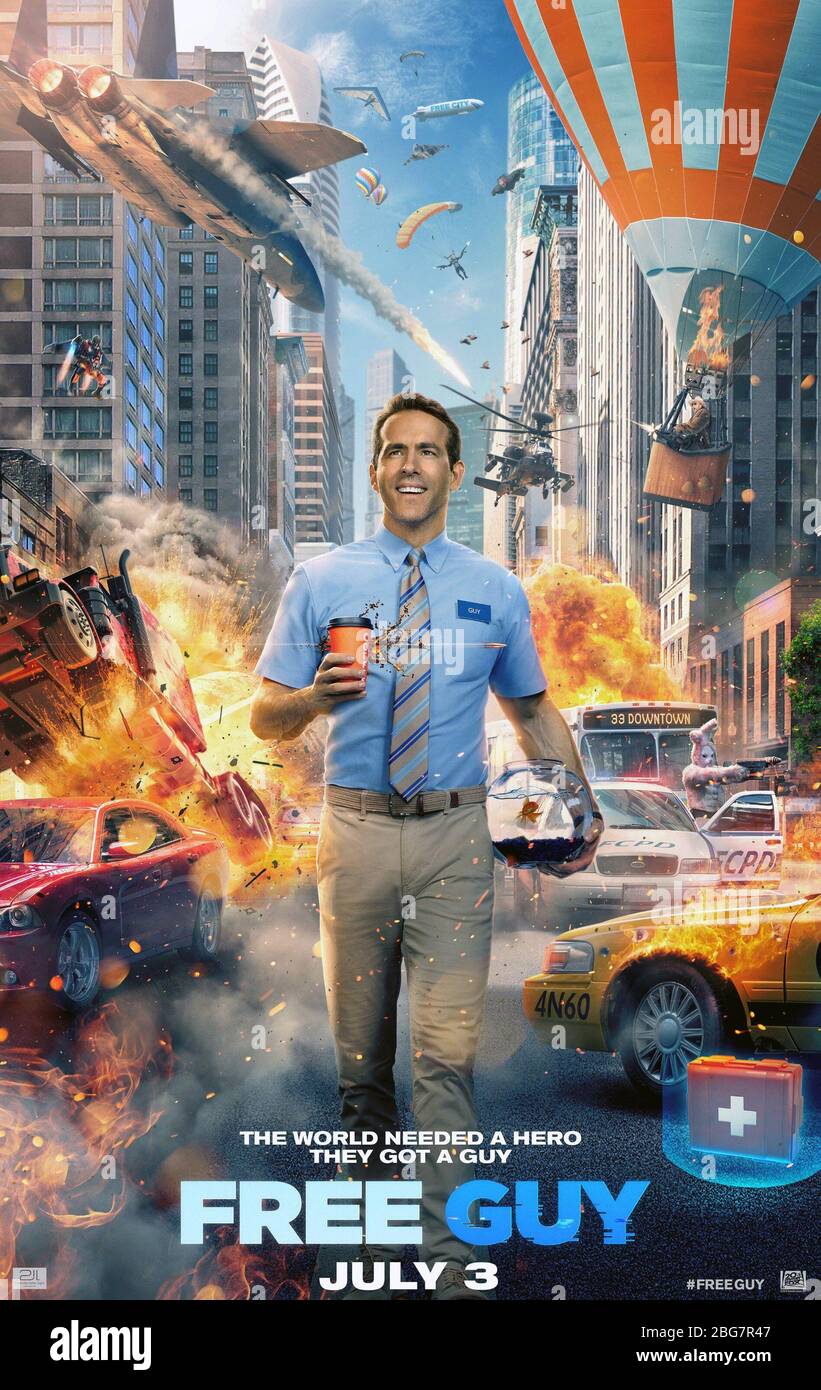 FREE GUY, advance poster, Ryan Reynolds, 2020. © 20th Century Studios ...