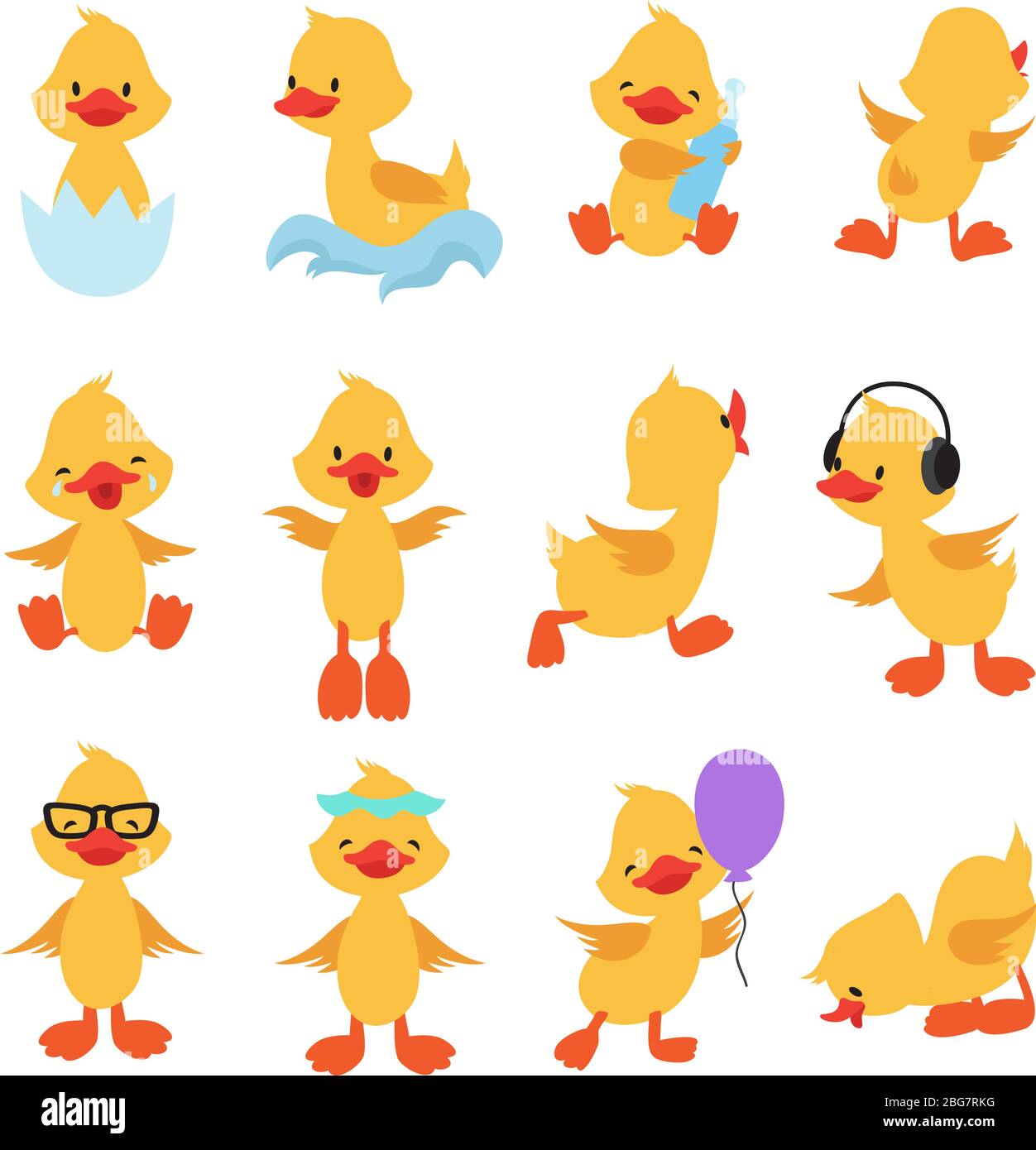 Vector cartoon chicks Cut Out Stock Images & Pictures - Alamy