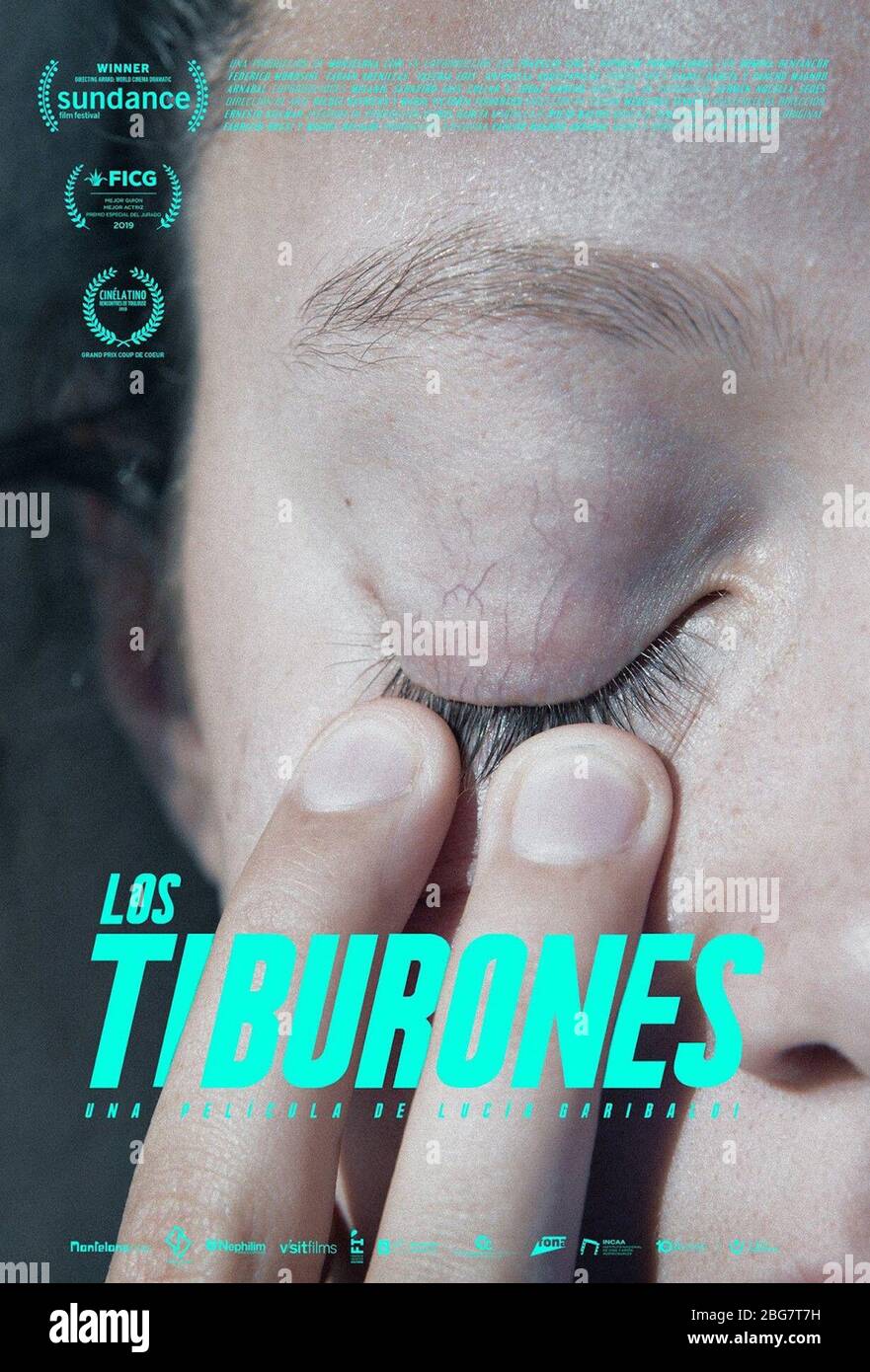 THE SHARKS, (aka LOS TIBURONES), poster in Spanish, Romina Bentancur ...