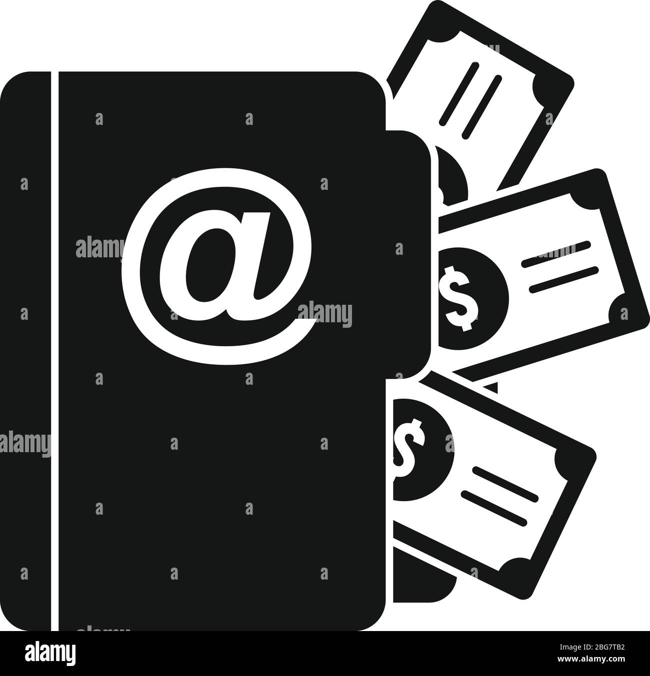 Money file folder icon. Simple illustration of money file folder vector ...