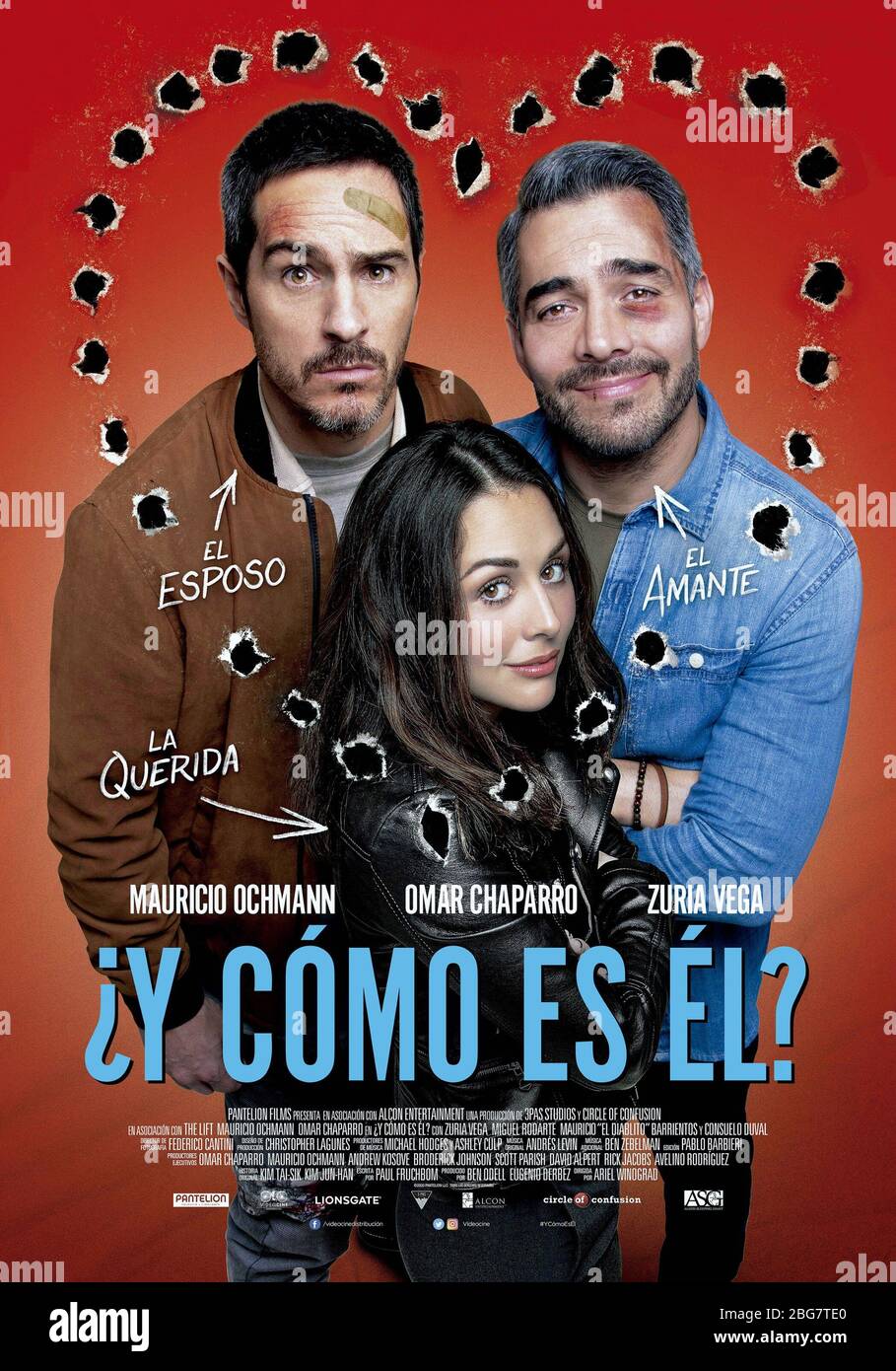 Y COMO ES EL?, Mexican poster, clockwise from top left: Mauricio ...