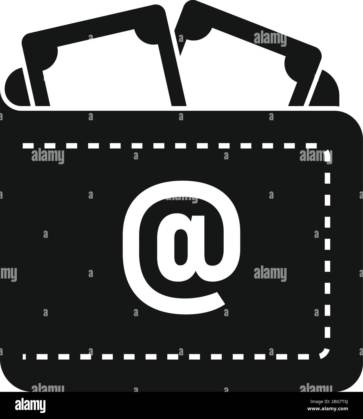 Internet money wallet icon. Simple illustration of internet money ...