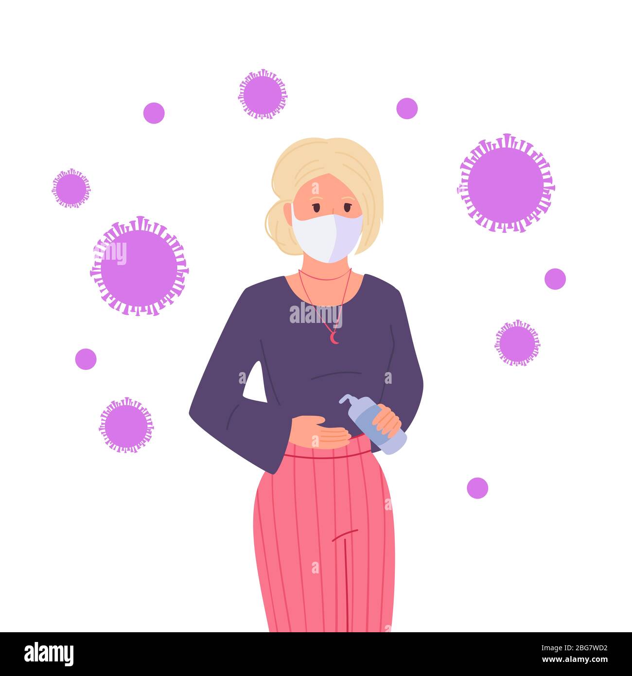 Young woman with face against window Stock Vector Images - Alamy