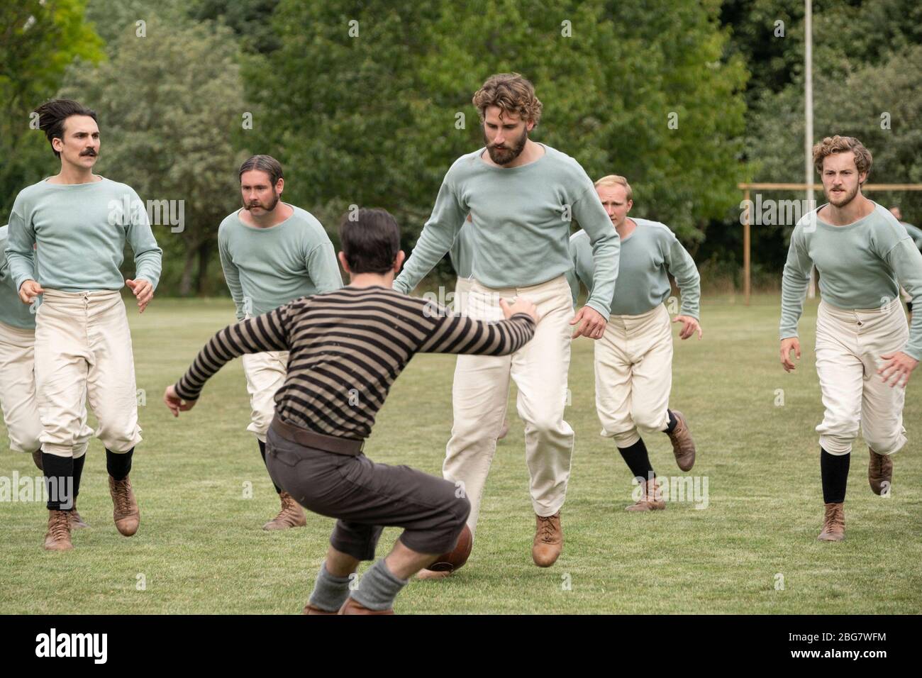 THE ENGLISH GAME, Edward Holcroft (center, facing camera), (Season 1, ep. 101, aired Mar. 20 ...