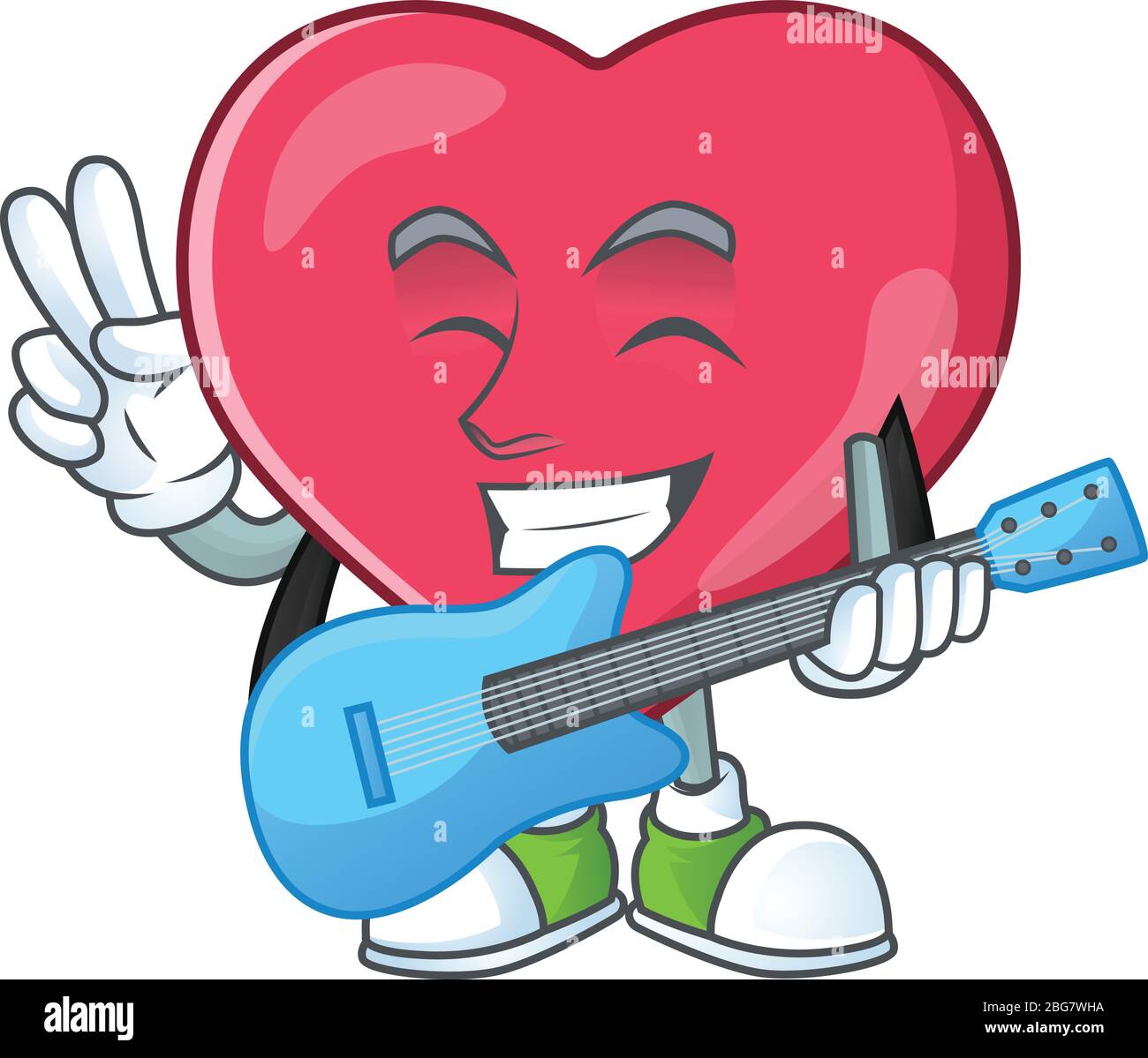 Happy face of heart medical notification cartoon plays music with a ...