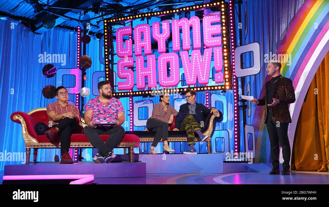 GAYME SHOW!, from left: Bowen Yang, Jon Gabrus, Ilana Glazer, Moshe ...