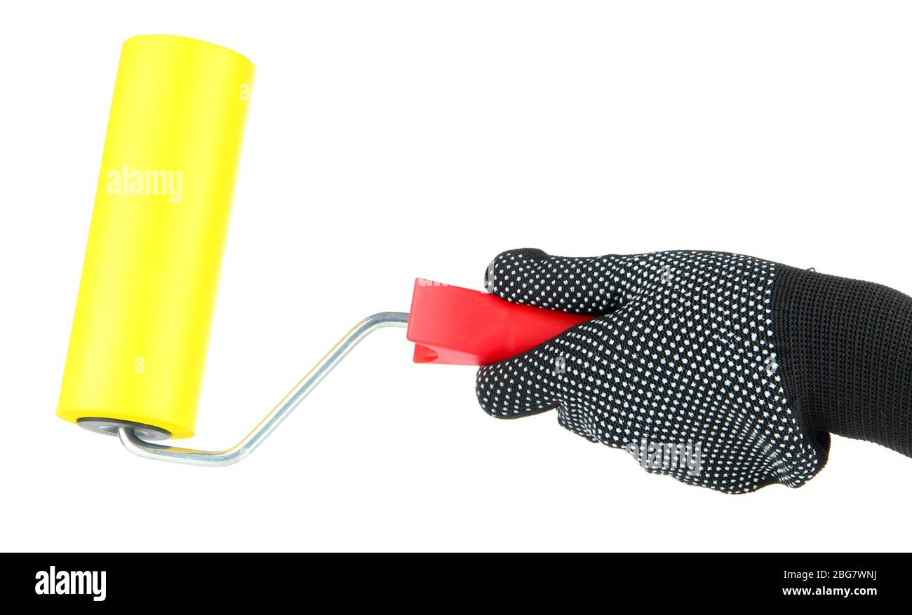 Paint roller in hand hi-res stock photography and images - Alamy
