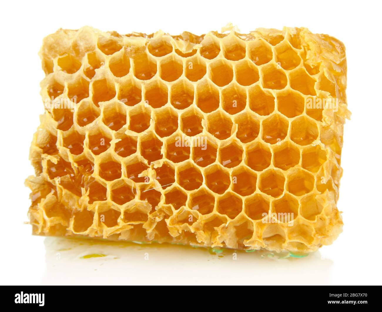 Sweet honeycomb isolated on white Stock Photo - Alamy