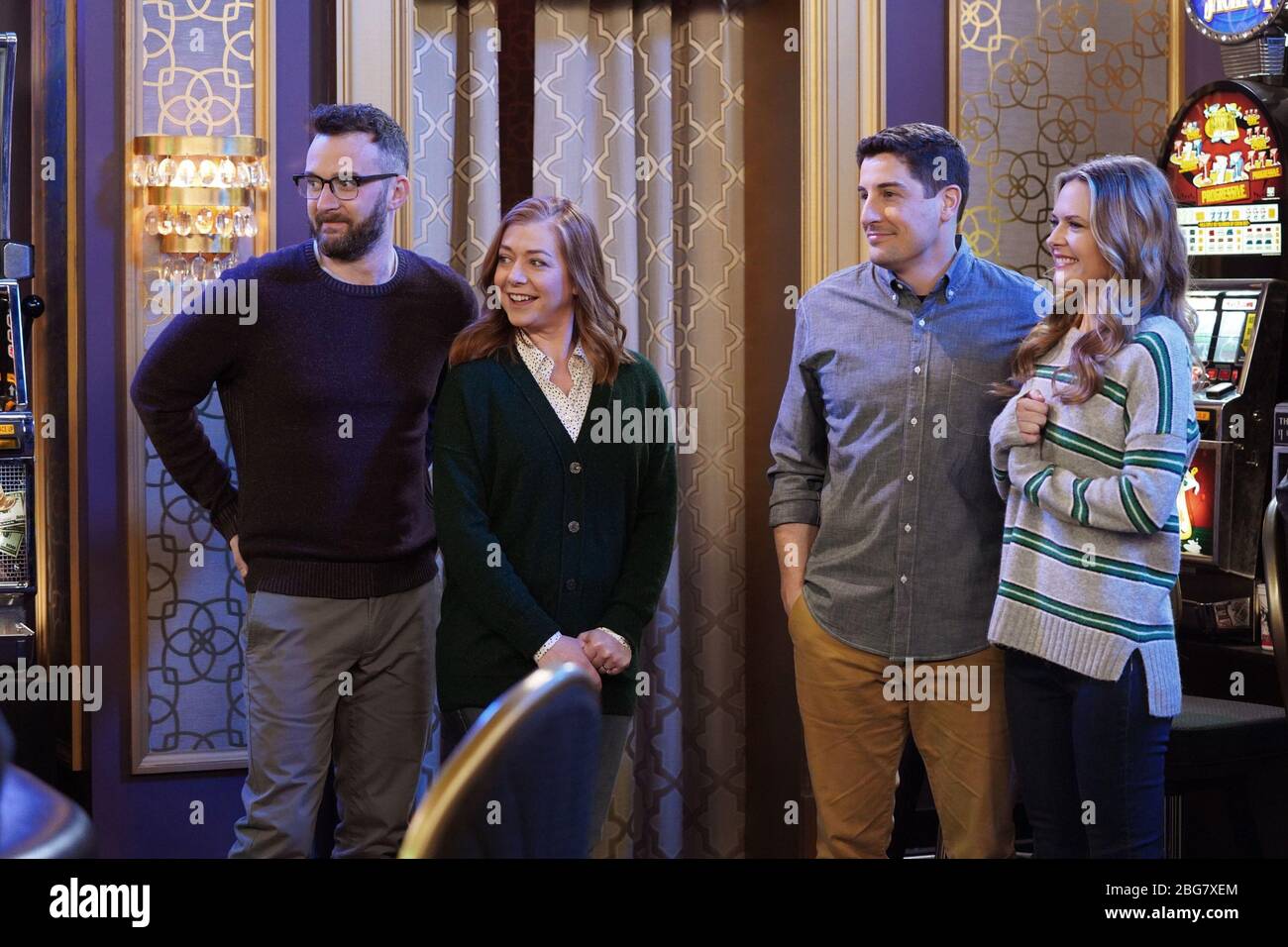 OUTMATCHED, from left: Eddie Kaye Thomas, Alyson Hannigan, Jason Biggs ...
