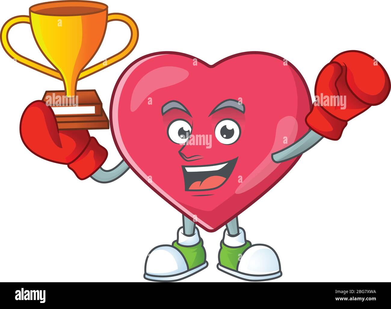 Proudly face of boxing winner heart medical notification presented in ...