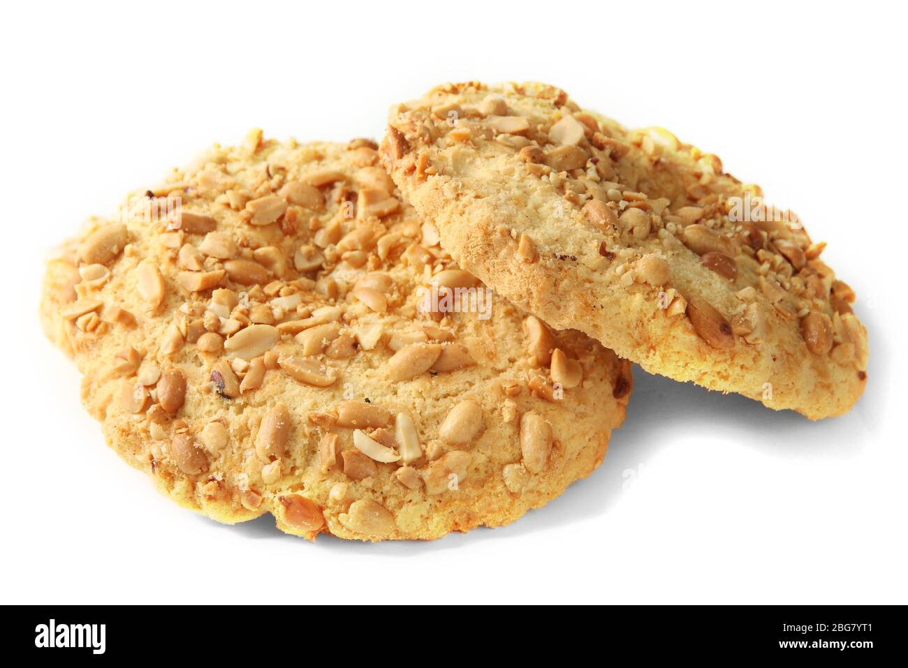 Homemade cookies with peanuts, isolated on white Stock Photo - Alamy