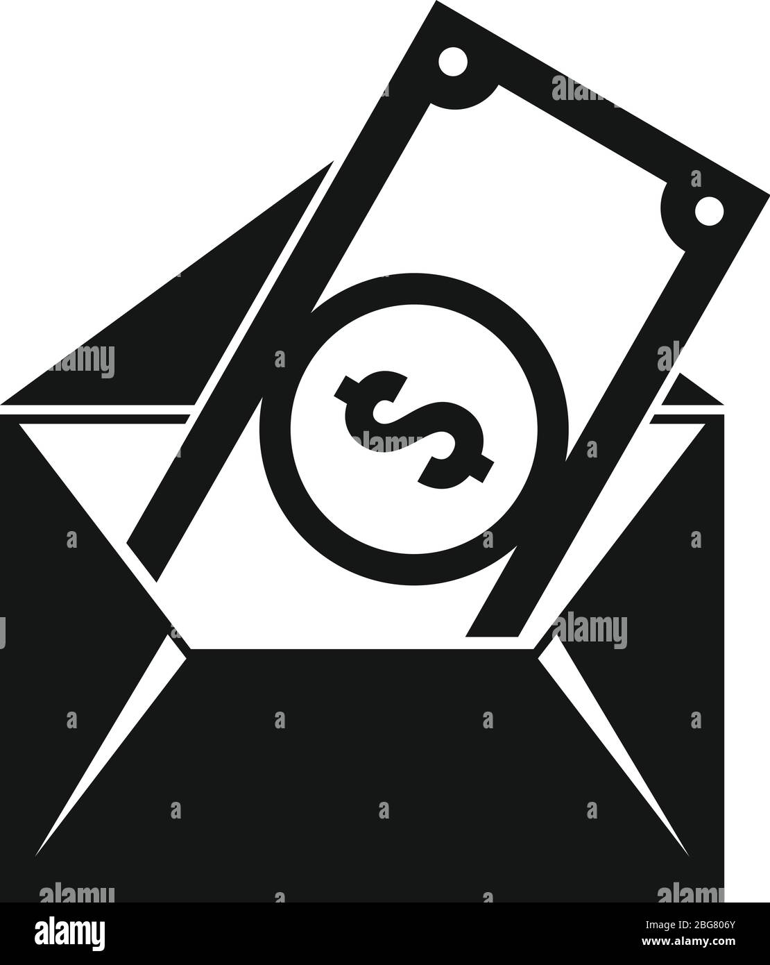 Money mail transfer icon. Simple illustration of money mail transfer ...