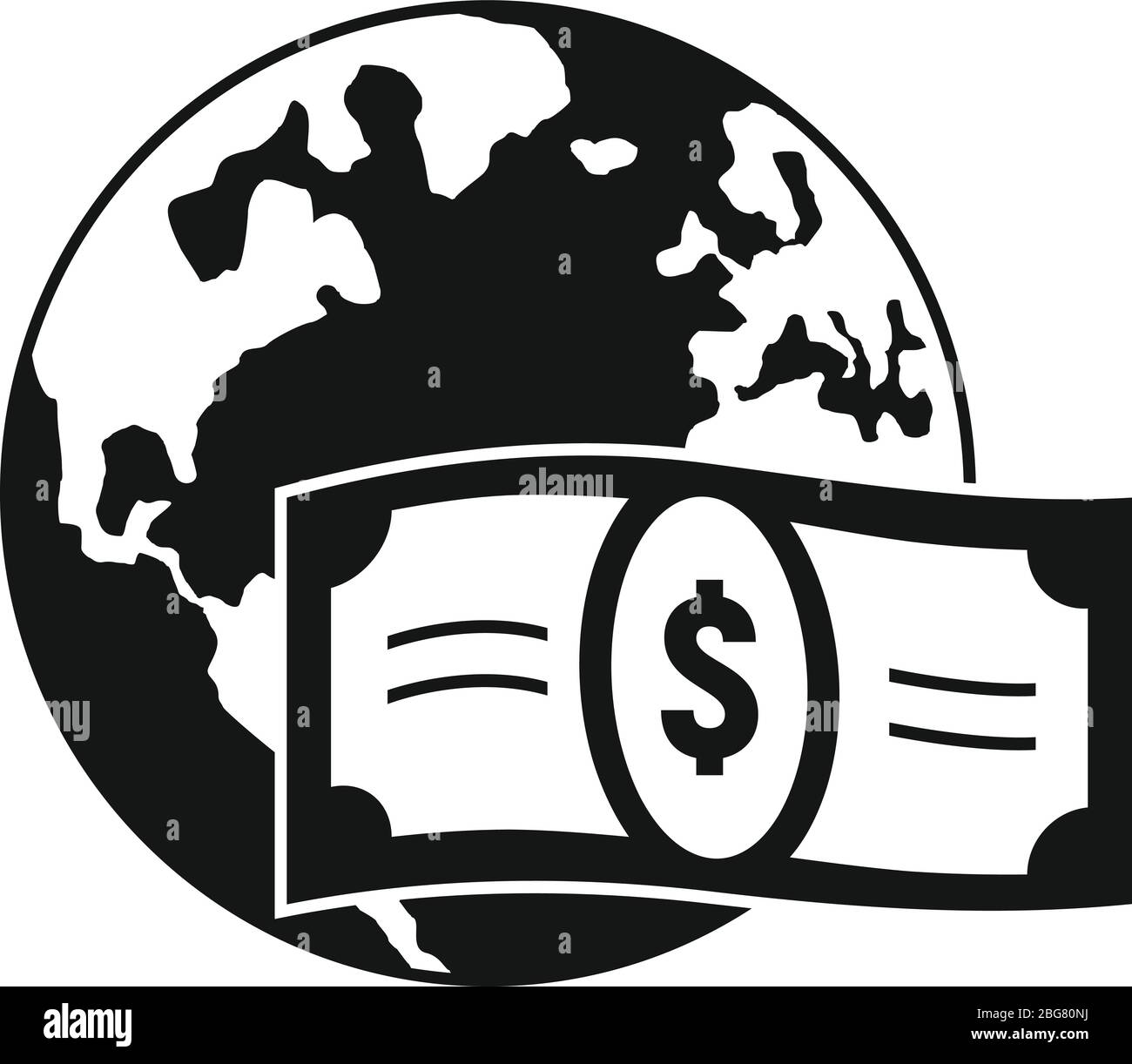 Global money transfer icon. Simple illustration of global money ... Global money transfer icon. Simple illustration of global money ...