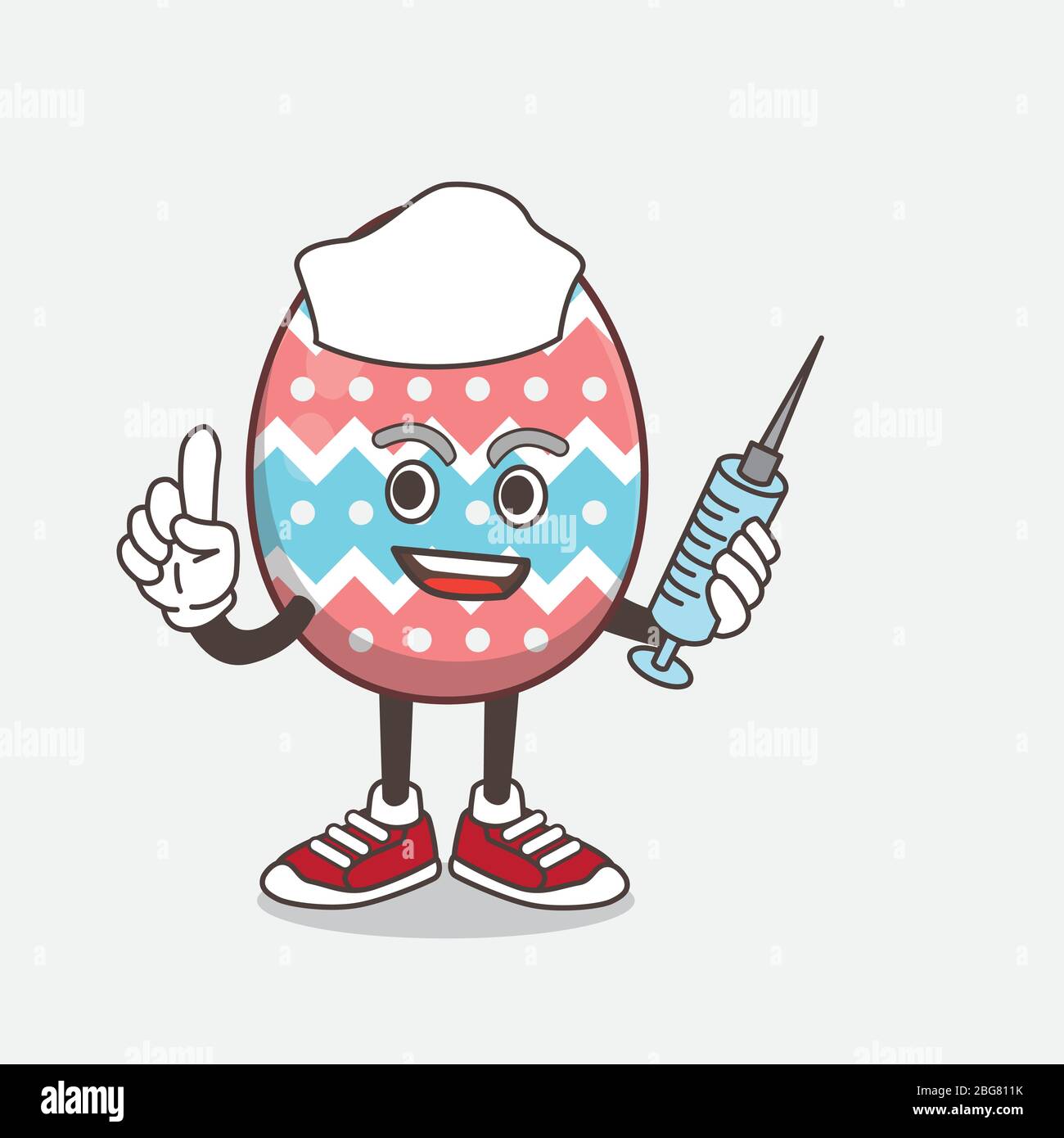 Illustration of Easter Egg Mascot Vector Character with Pose Stock ...