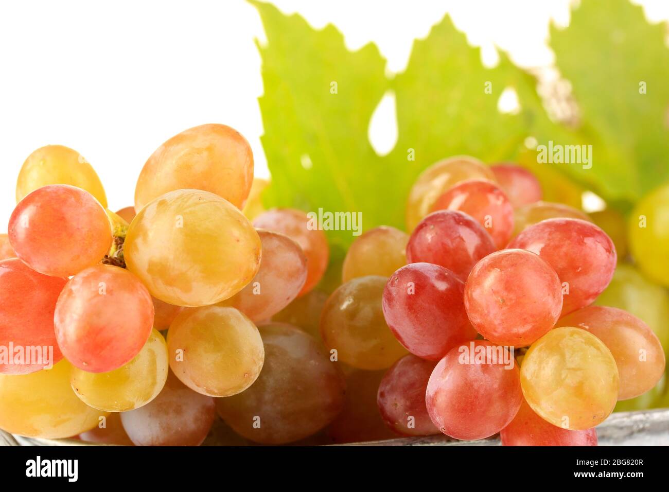 Ripe sweet grape, isolated on white Stock Photo - Alamy